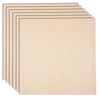 6 Pack 12 x 12 x 1/4 Inch-6mm Thick Basswood Sheets for Crafts ...