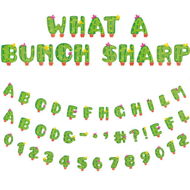 90 Pcs Alphabet Cactus Bulletin Board Decorations Cactus Classroom ...