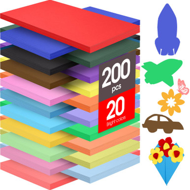 Colarr 200 Sheets Poster Board Bulk 20 Assorted Colors Poster Board A3 ...