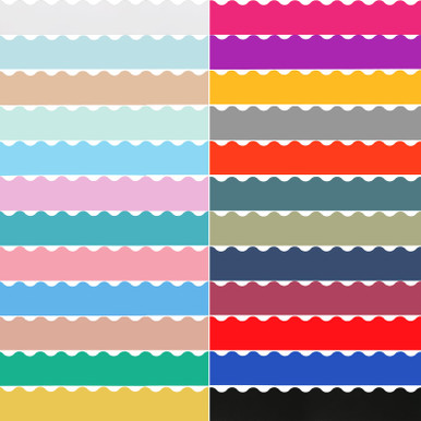 288 Feet Colorful Bulletin Board Borders Scalloped Classroom Borders ...