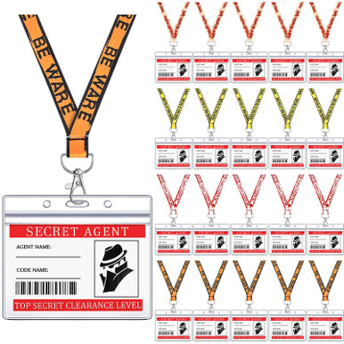20 Set Halloween Secret Agent Name Tags Secret Agent Badges for Kids ...
