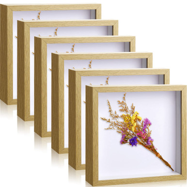 6 Pieces Shadow Box Picture Frame Square Shadow Boxes Display Cases for ...