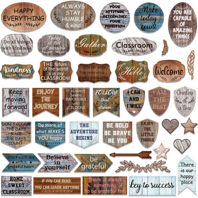 42 Pcs Farmhouse Motivational Classroom Bulletin Board Rustic ...