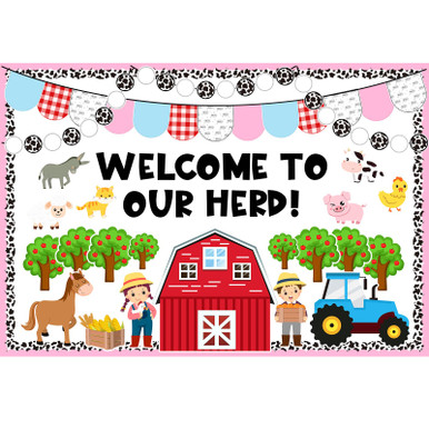 AnyDesign 97Pcs Farm Animals Bulletin Board Kit Farmhouse Themed ...