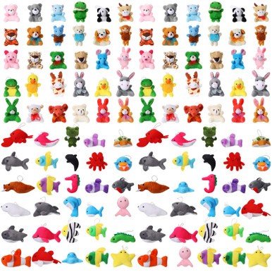 120 Pieces Mini Plush Animals Toys Set Cute Small Stuffed Animal Plush ...