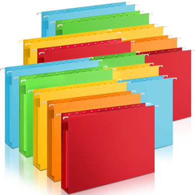 15 Pieces Expanding Hanging File Folders Capacity File Folders Hanging ...