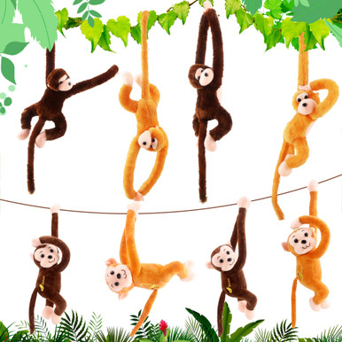 Puteraya 8 Pack Hanging Monkey Stuffed Animal Toys Cute 24 Inch 18 Inch ...