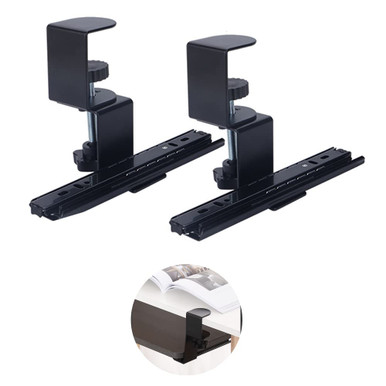 Niciksty Keyboard Clamp Rail Under Desk Set, Swivel Keyboard Tray Under ...