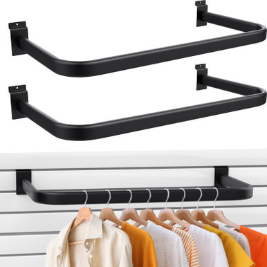 2 Pack 24 Inch Slat Wall U-Shaped Hangrail Tubing Handrail Slatwall ...
