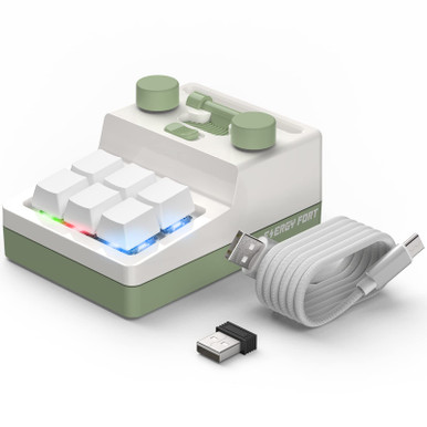 MOSHOU Programmable Mini Keyboard with 6 Keys and Knob, USB Mini ...