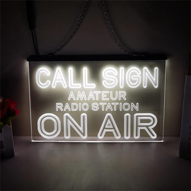 Call Sign Amateur Neon Sign Radio Station Neon Sign "ON AIR" Neon Sign ...