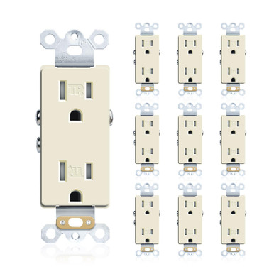 Duplex Decorative Receptacle Electrical Outlet, TR Duplex Receptacle ...