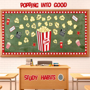 Colarr 74 Pcs Popcorn Classroom Bulletin Board Decorations Good Habits ...