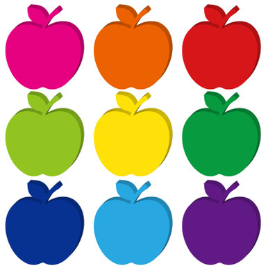 108 Pcs Apple Cutouts Fall Bulletin Board Decorations Colorful ...