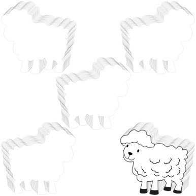 100 Pcs Sheep Cutouts Sheep Paper Single Color Cutouts Sheep Cutouts ...