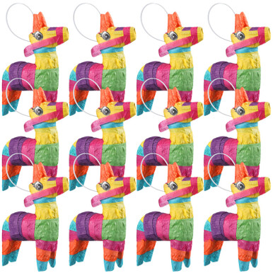 12 Pieces Mini Donkey Pinatas Small Mexican Pinata Cactus Fiesta ...