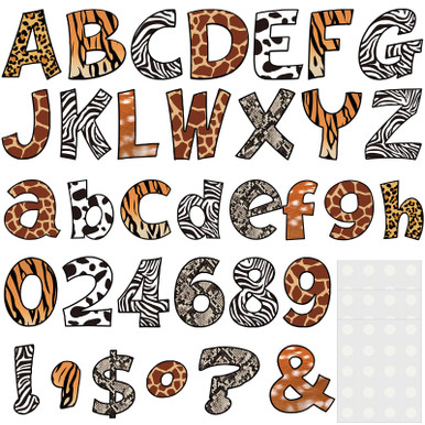 Harloon 216 Pcs 7 inch Animal Prints Letters Cutout Animal Print ...