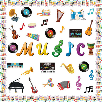 Maitys 68 Pcs Music Cutouts Music Notes Classroom Bulletin Board ...