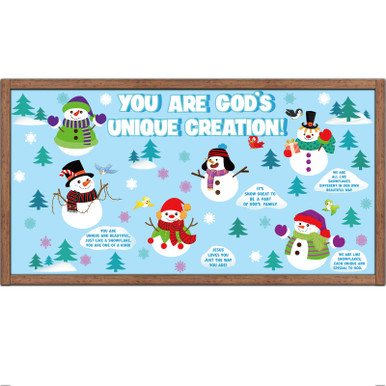Qilery 105 Pcs Christian Bulletin Board Set You are God's Unique ...