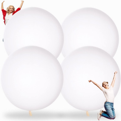Karenhi 4 Pcs 72 Inch Giant Balloons Big Round Latex Balloon Jumbo ...