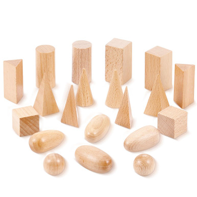 Syhood 20 Pcs 3D Shapes Geometric Solids Pattern Blocks Solid ...