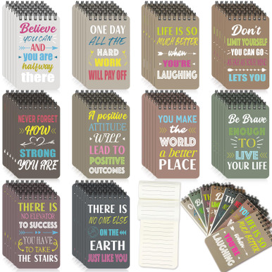 Jetec 60 Pcs Inspirational Notepads Mini Journal Notepad Motivational ...