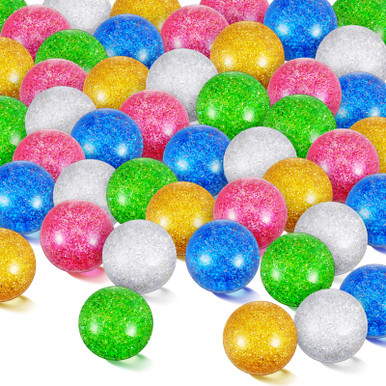 Deekin 200 Pcs Glitter Bouncy Balls 1.26 inch Mini Rubber Bounce Ball ...