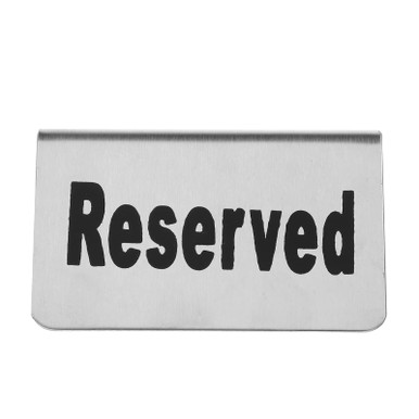 Stainless Steel Reserved Card Signs Signs Sign Reserved Sign Stainless ...
