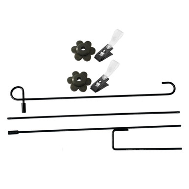 IMIKEYA Decor 1 Set clips decor garden flag rack flag pole accessories ...