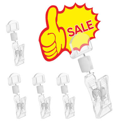 Ciieeo 30 pcs Acrylic advertising folder Clear Food Signs Clip sign ...