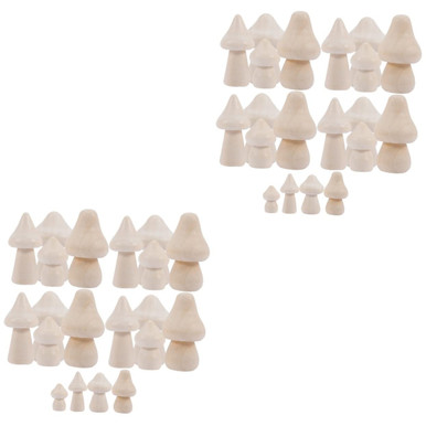 SEWACC Home Decor 40 Pcs Wood unpainted Wood peg Doll Bodies Ornament ...