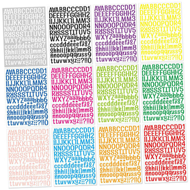 IMIKEYA 48 Sheets English Letter Stickers Numbers Stickers Alphabet ...