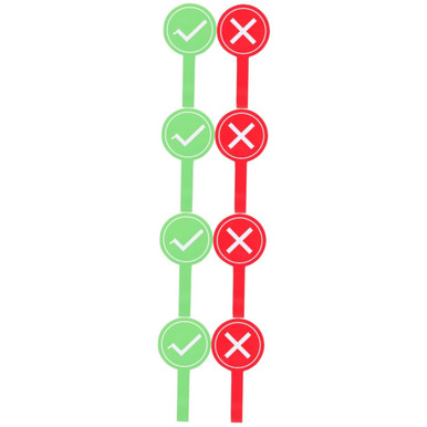 BESTOYARD 8 Pcs Props Handheld Judging Board flip Answer Board yes or ...