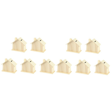Toyvian 10 pcs Small House Coin Bank Girls Crafts Kids Educational Toys ...