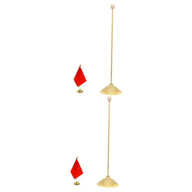Happyyami 2pcs Table Flag Pole Indoor Flag Pole Telescopic Flag Pole ...