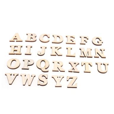 EXCEART Set 26 Wood Alphabet Letters Letter a Decor Wood Sticker for ...