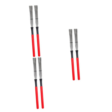 ERINGOGO 6 Pcs drum drum brush broom stick metal snare brush Wooden ...