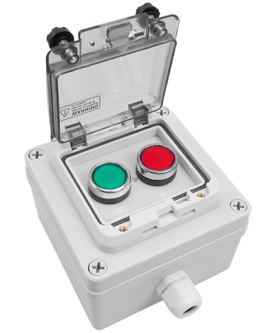 Emergency Stop Button with Waterproof Protective Cover Box, Momentary ...