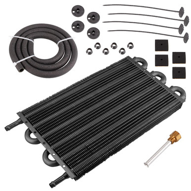 6 Row Transmission Oil Cooler,Universal 6 Pass Aluminum Remote Engine ...