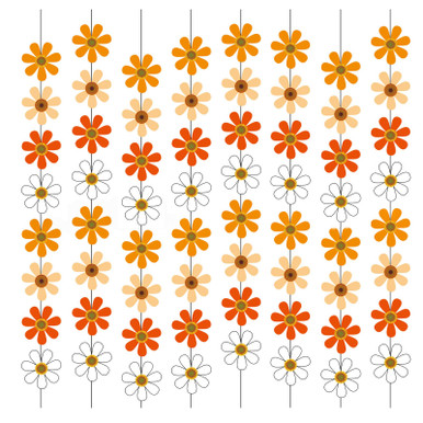 8 Set Daisy Groovy Boho Party Hanging Banners 70s Retro Hippie Party ...
