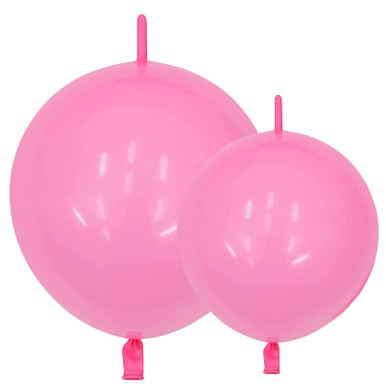IN-JOOYAA 6 Inch 12 Inch Pink Latex Link Balloon 200 Pcs Quick Link ...