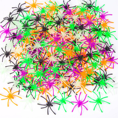 150PCS Plastic Spiders Halloween Small Plastic Spiders Fake Spiders ...