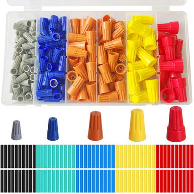 MKBKLLJY 280Pcs Wire Nuts Connectors Assortment Kit,5 Sizes Electrical ...