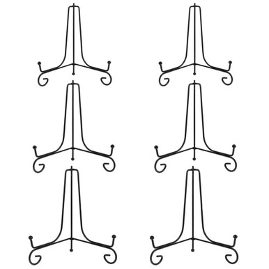 BESTOYARD 6pcs Iron Display Stand, Black Iron Easel Plate Display Photo ...