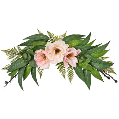 Floral Peony Flower Swag, Eucalyptus Swags, Artificial White Arch ...