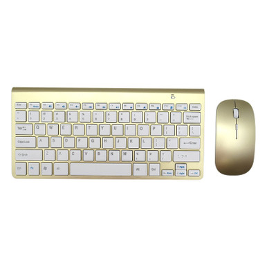 USonline911 Premium Quality Gold Wireless Keyboard and Mouse, Wireless ...