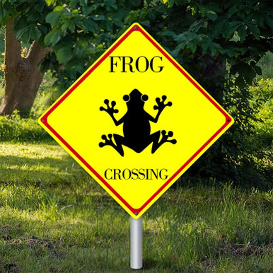 Metal Sign Plaque Frog Crossing Warning Sign Caution Beware of Frog ...