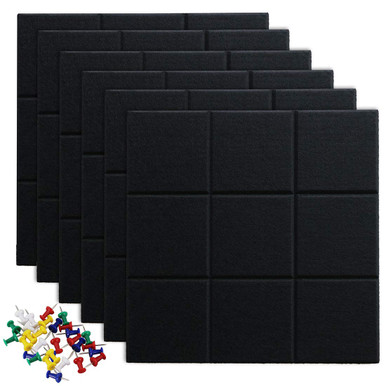 Uoisaiko Large Felt Board Tiles for Wall with 30 Push Pins, 11.8"x11.8 ...