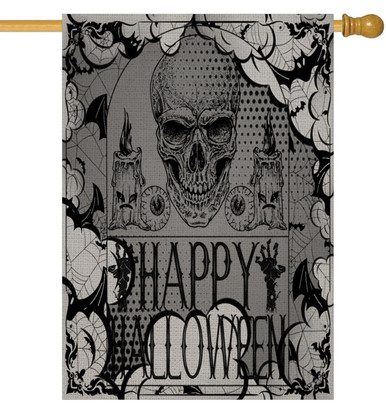 MEHOPTOP Skull Garden Flags Double Sided Vertical Vintage Skeleton ...