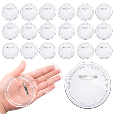 18 Pack 3 Inch/75mm Clear Button Badges Set Acrylic Design Button Badge ...